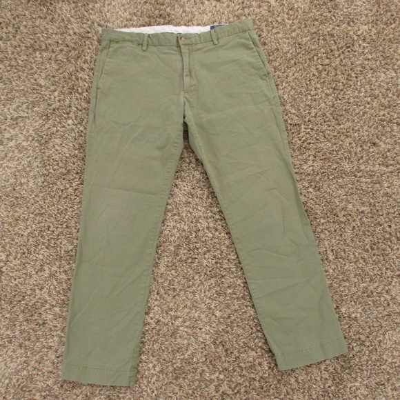 Polo Ralph Lauren | Pants | Polo Ralph Lauren Pants 35x3 Green Slim Fit Stretch Chino Khaki ...